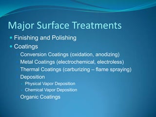 Surface treatment an overview | PPTX