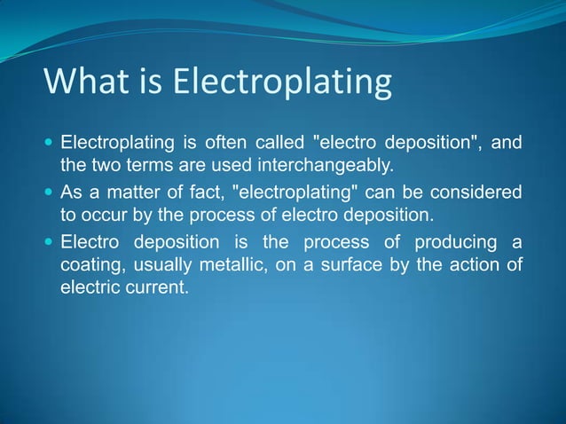 Surface treatment plating process | PPTX