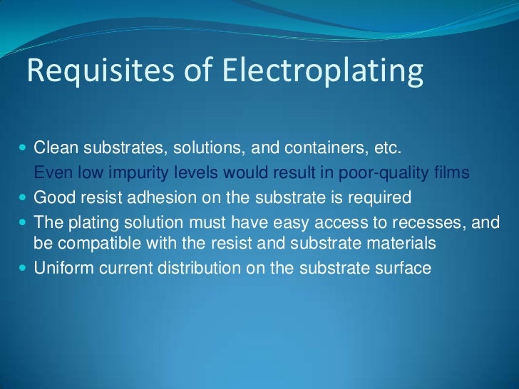 Surface treatment plating process