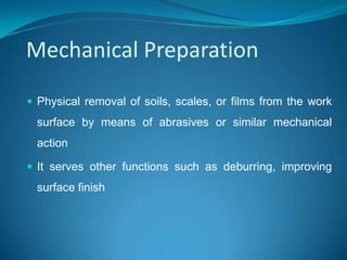 Surface treatment preprocesses | PPTX