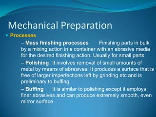 Surface treatment preprocesses | PPTX