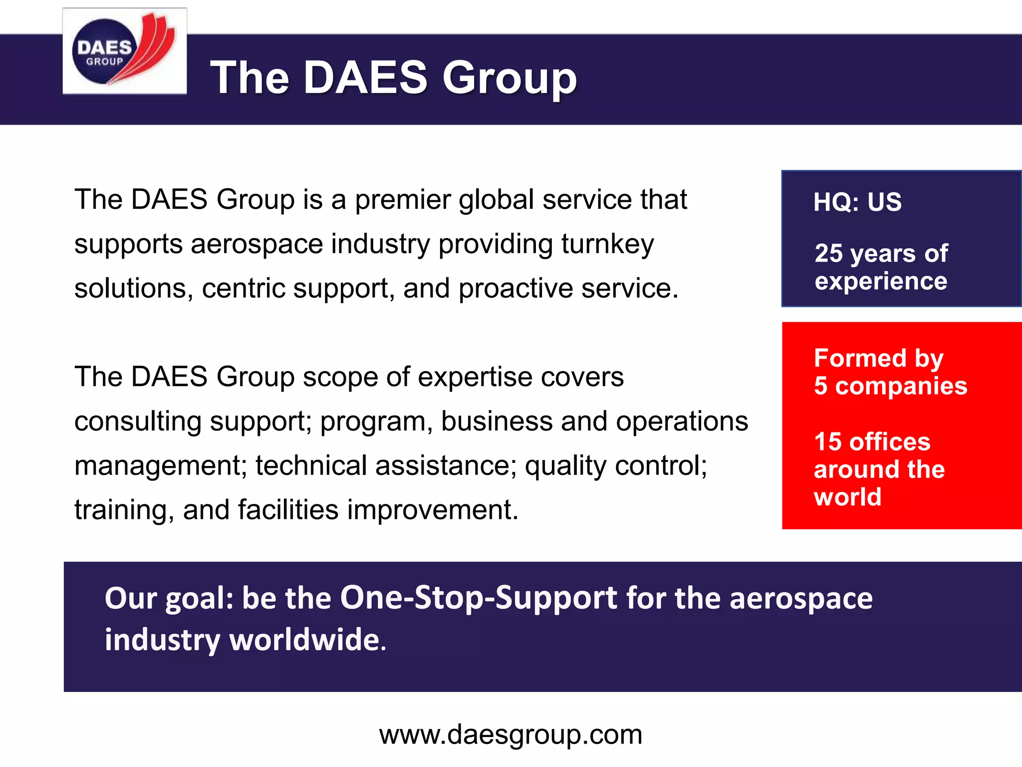 Surface treatment aerospace - DAES Group | PPTX