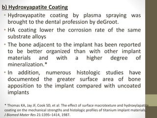Surface treatment of implants | PPTX