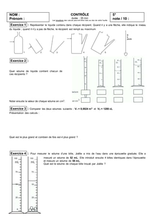 Devoir , exercice Surface volume | DOC