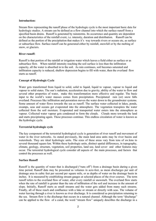 Surface water runoff | PDF | Weather | Science