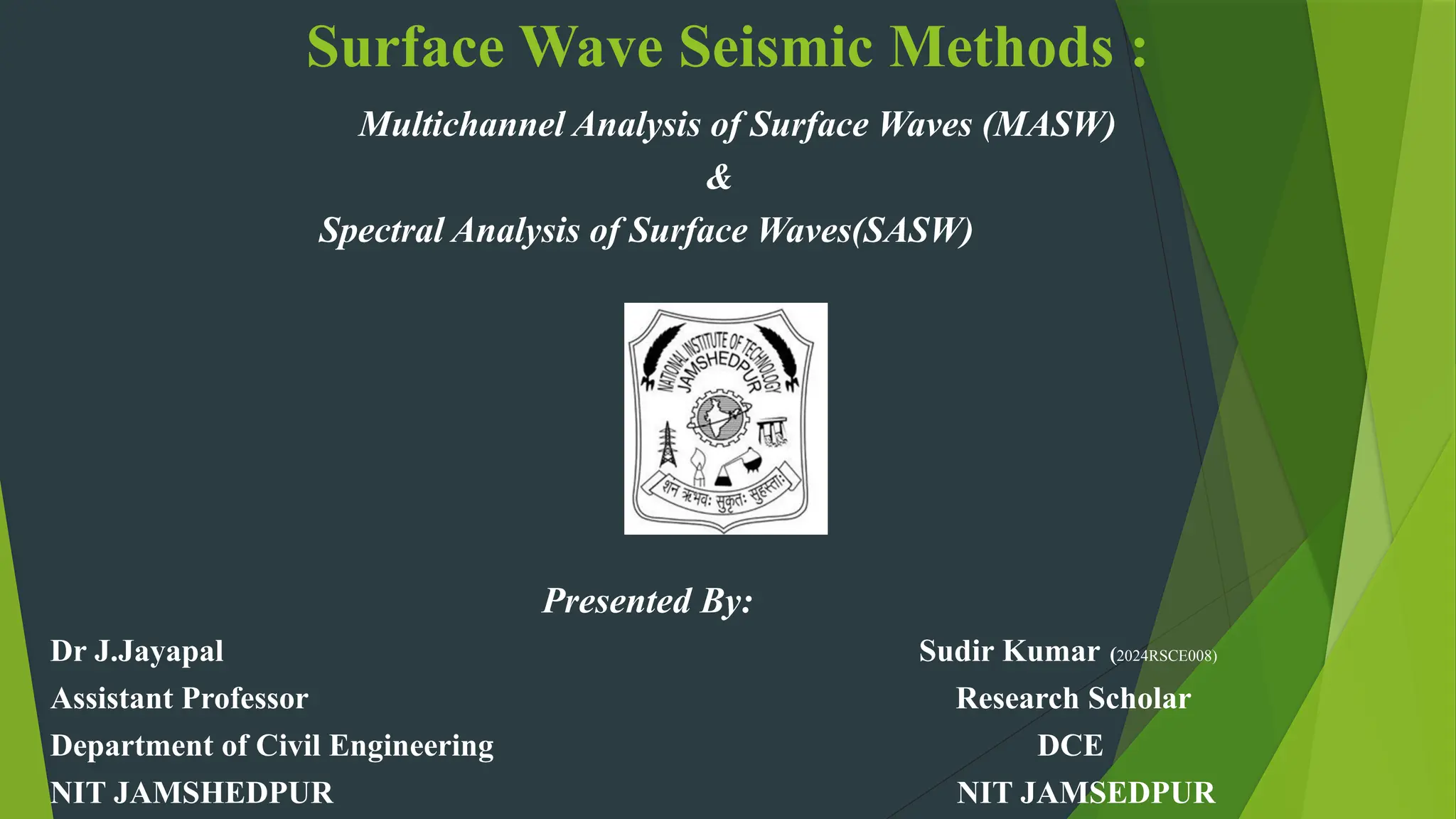 Surface Wave Seismic Methods MODULE.pptx