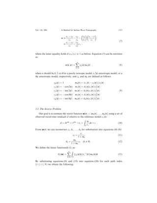 Surface Wave Tomography | PDF