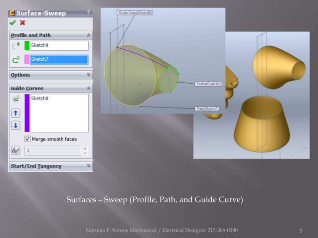 Surfacing using Solidw | PPSX | 3-D Graphics | Computer Software and Applications