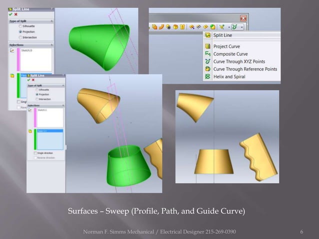 Surfacing using Solidw | PPSX | 3-D Graphics | Computer Software and Applications