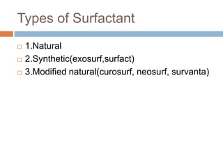 Surfactant in RDS | PPT
