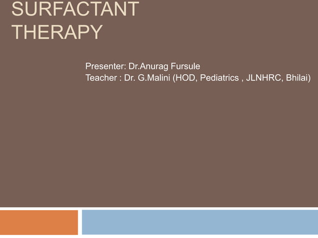 Surfactant in RDS | PPT