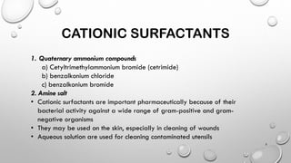 Surfactants: Introduction classification | PPT