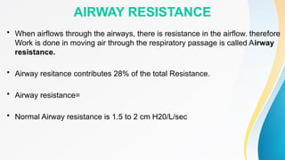 SURFACTANT , COMPLIANCE AND AIRWAY RESISTANCE | PPTX