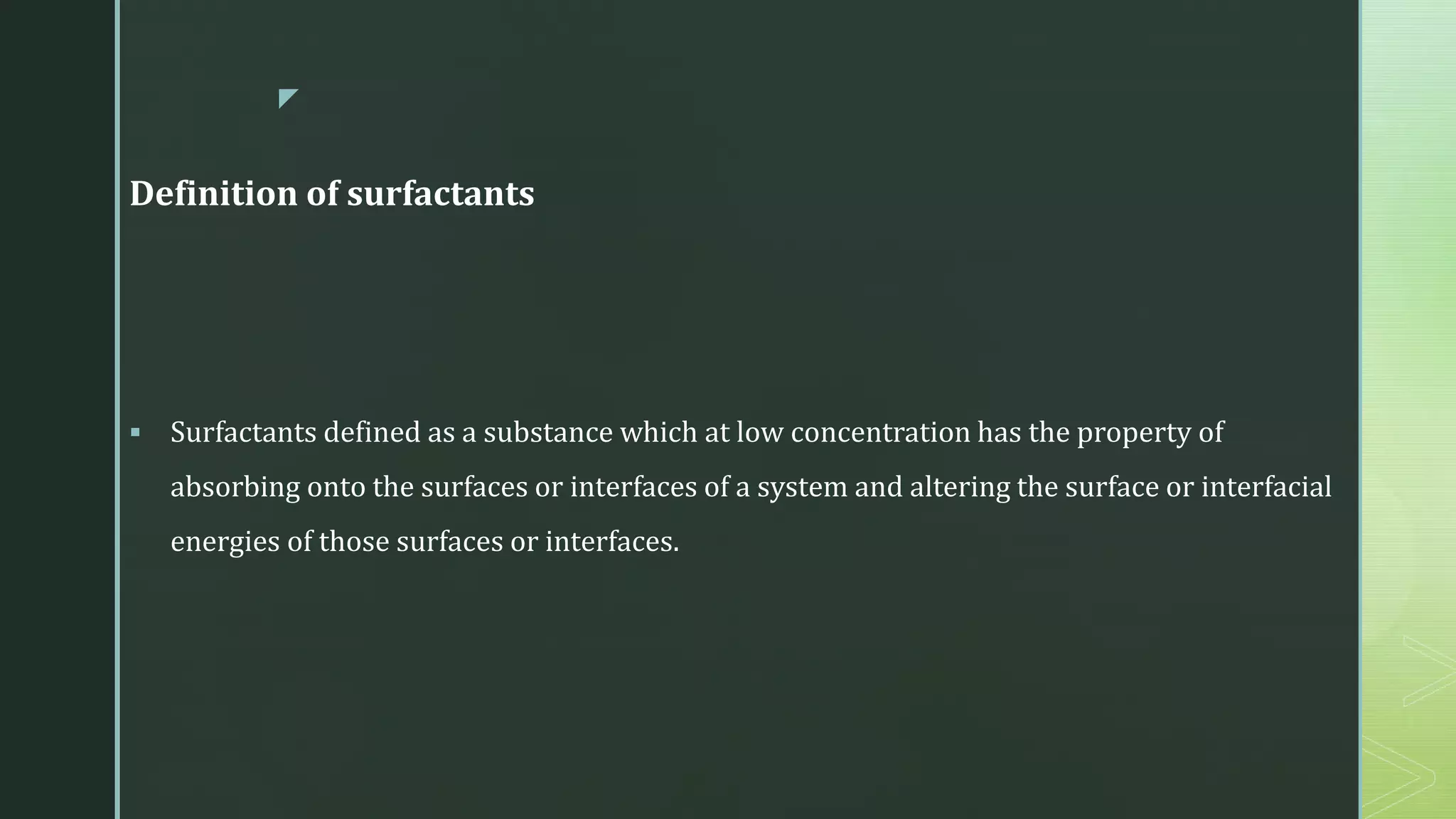 SURFACTANT CLASSIFICATION AND APPLICATION.pptx