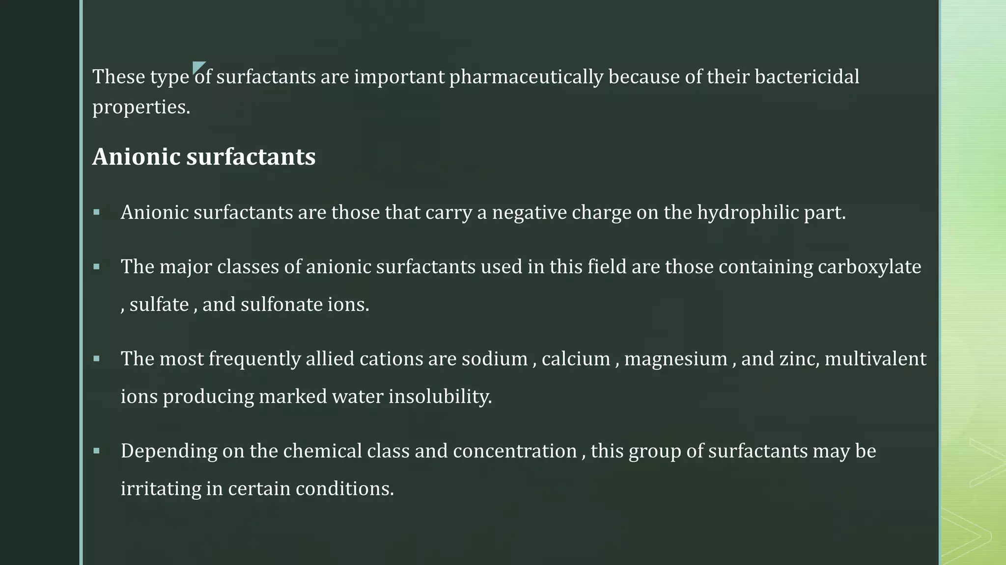 SURFACTANT CLASSIFICATION AND APPLICATION.pptx
