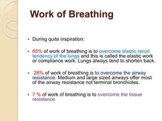 Surfactant & compliance, LAW OF LAPLACE, Work of Breathing (the guyton ...
