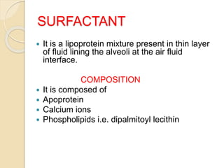 Surfactant & compliance, LAW OF LAPLACE, Work of Breathing (the guyton ...