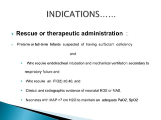 Surfactant replacement therapy : RDS & beyond | PPTX