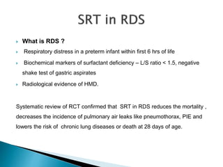 Surfactant replacement therapy : RDS & beyond | PPTX