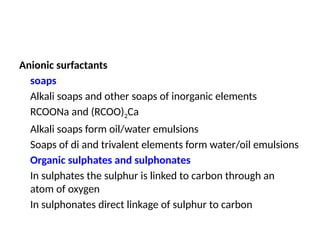 SurfactantsAll about the surfactants-1.pptx | Chemistry | Science