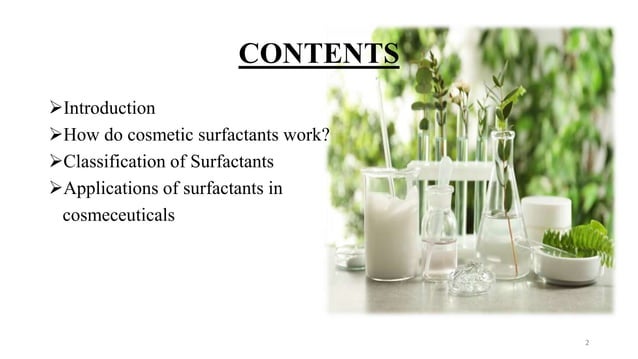 SURFACTANTS - Classification and applications | PPT