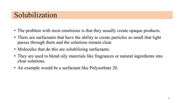 SURFACTANTS - Classification and applications | PPTX
