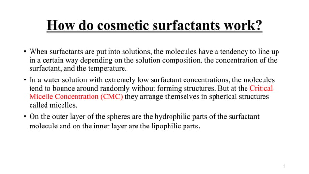 SURFACTANTS - Classification and applications | PPTX