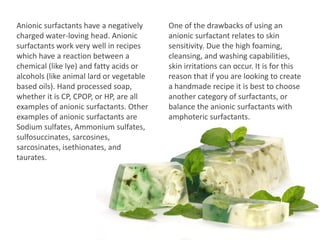 Surfactants in cosmetics class | PDF