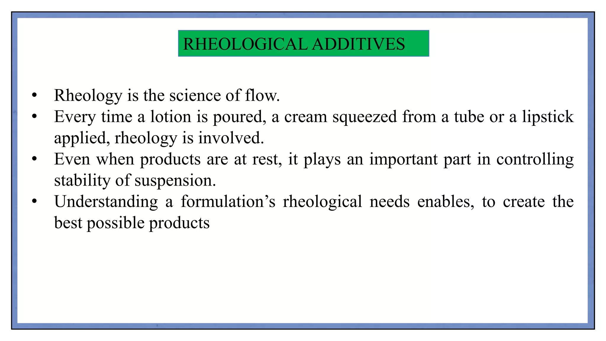 Surfactants, emollients and rheological Additivespptx | PPTX
