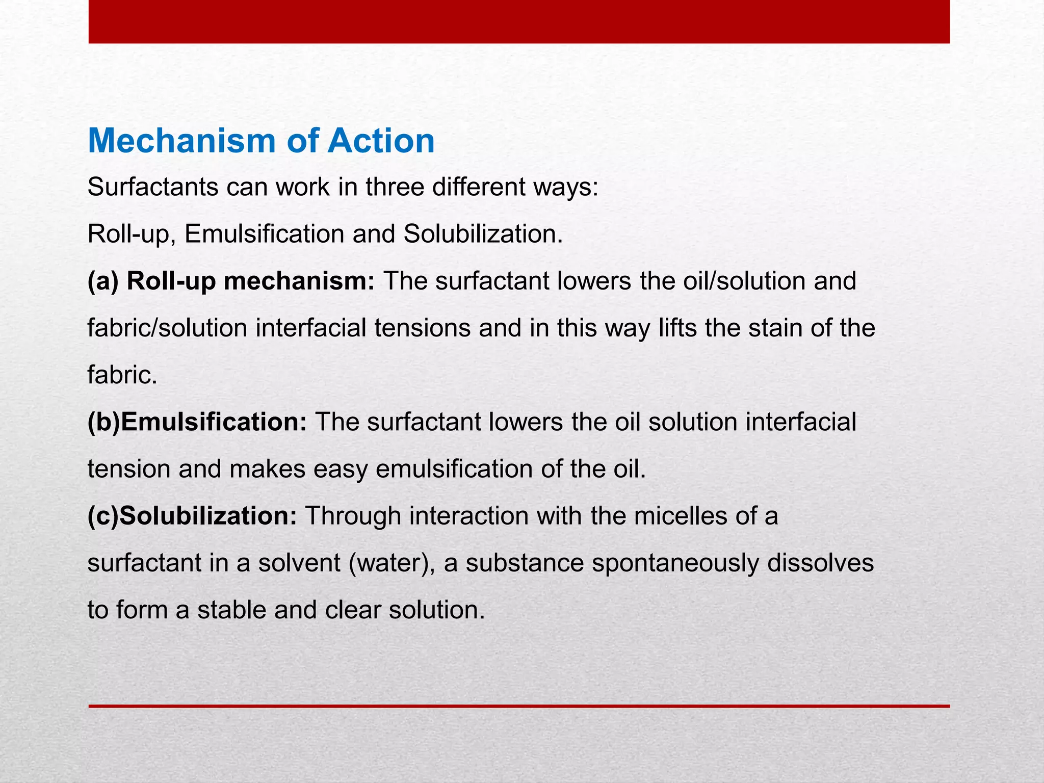Surfactants and their applications in pharmaceutical dosage form | PPTX