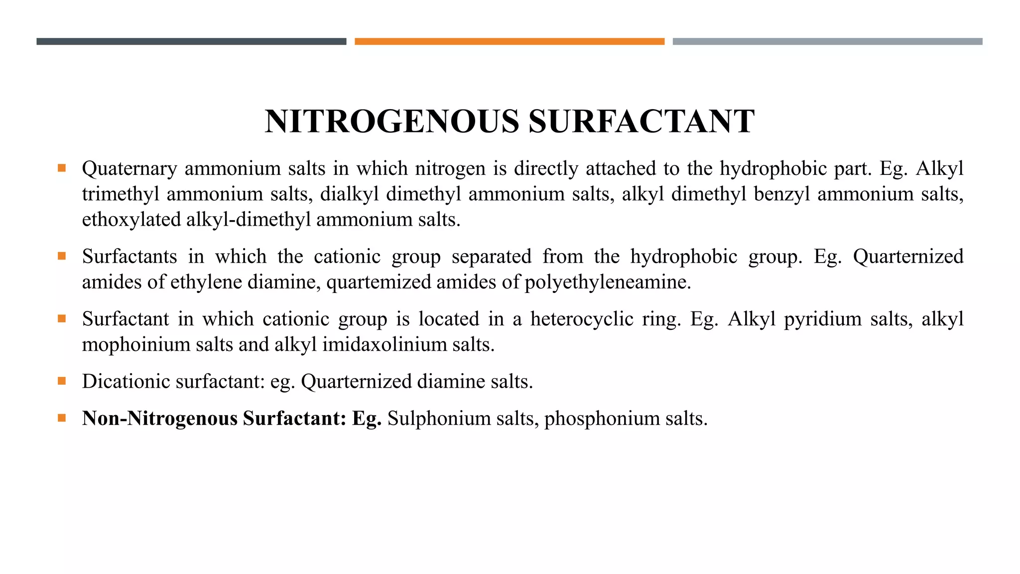SURFACTANT (SURFACE ACTIVE AGENT)AND CLASSIFICATION.pptx
