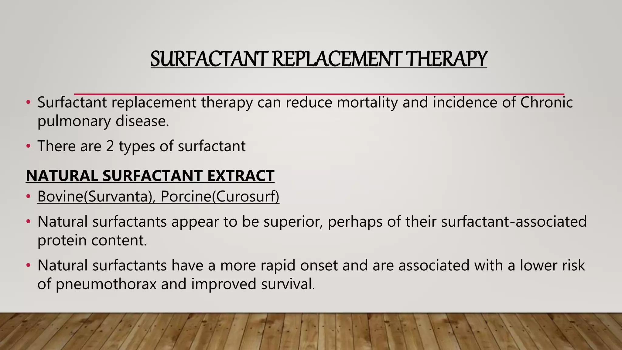Surfactant therapy |medical administration of exogenous surfactant | PPTX