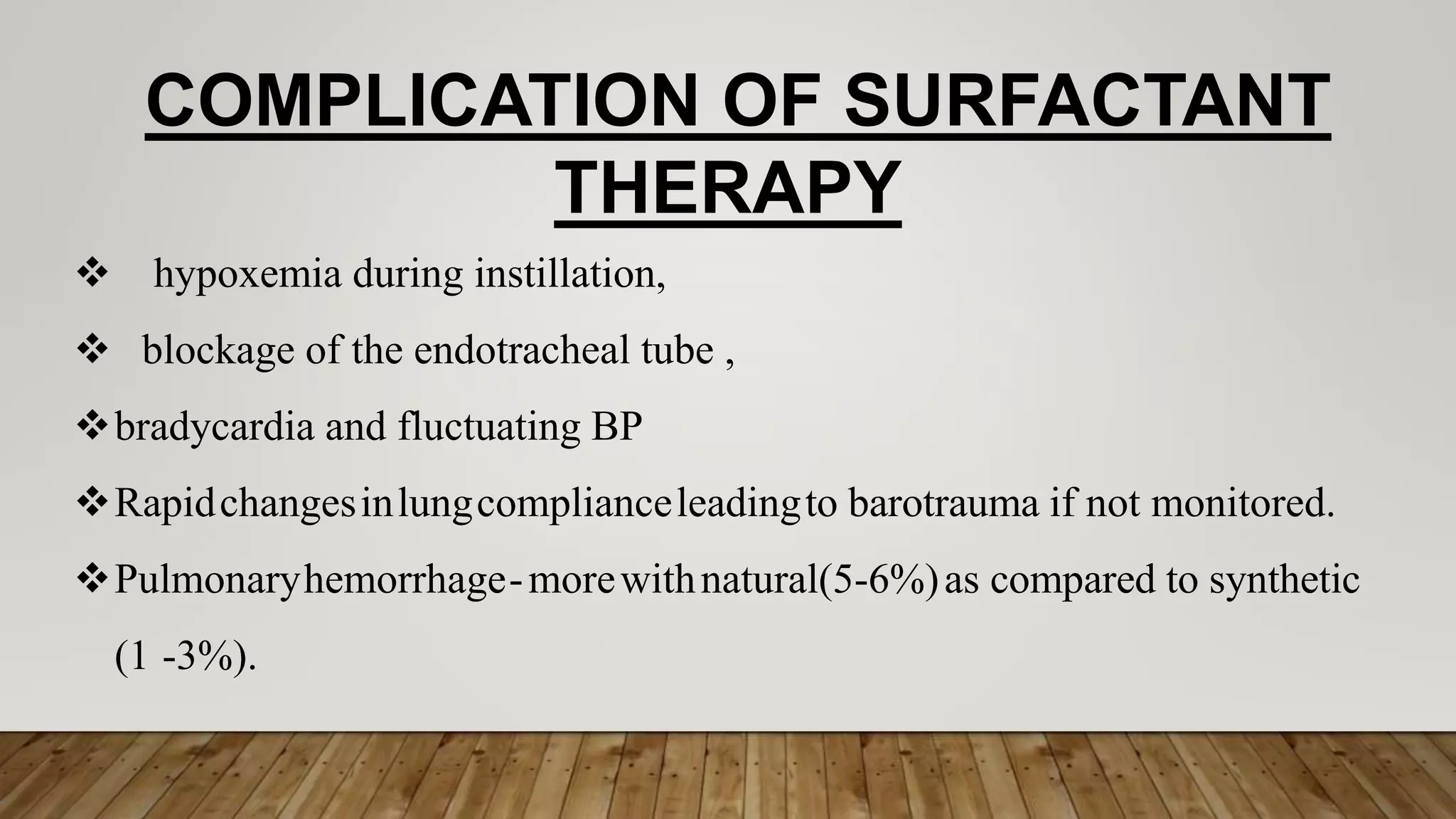 Surfactant therapy |medical administration of exogenous surfactant | PPTX