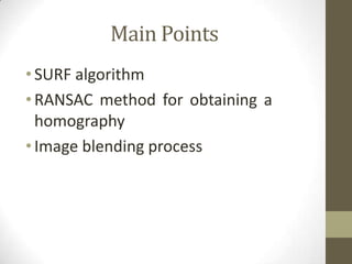 Surf and ransac | PPT