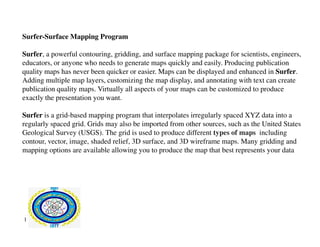 Surfer 1.pdf | 3-D Graphics | Computer Software and Applications