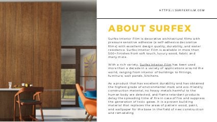 Surfex Interior Film Buy Catalogue | PPT
