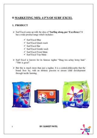 4 P's of Surf excel company | DOCX