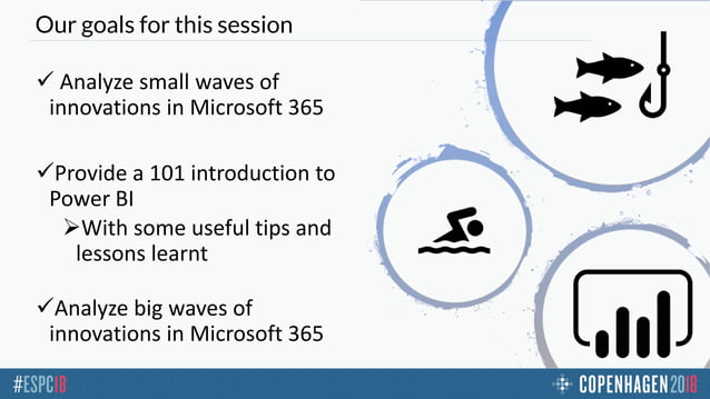 Surfing Microsoft 365 waves: a Microsoft 365 roadmap analysis with Power BI - ESPC18 | PPT