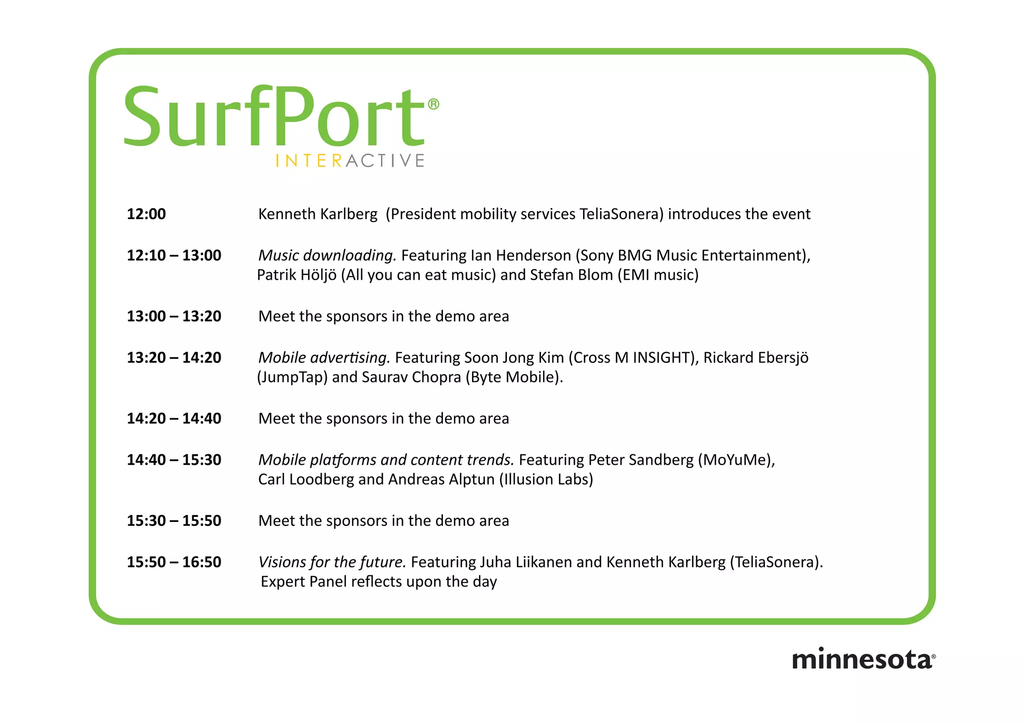 Surf Port Interactive Program Feb 04 | PDF