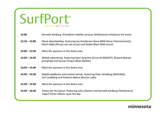 Surf Port Interactive Program Feb 04 | PDF