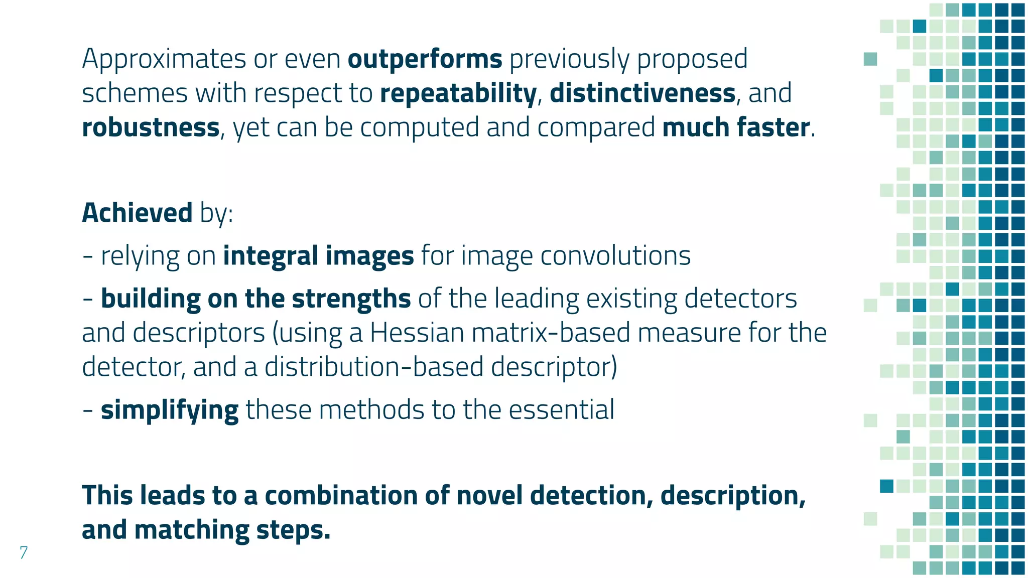 SURF - Speeded Up Robust Features | PDF
