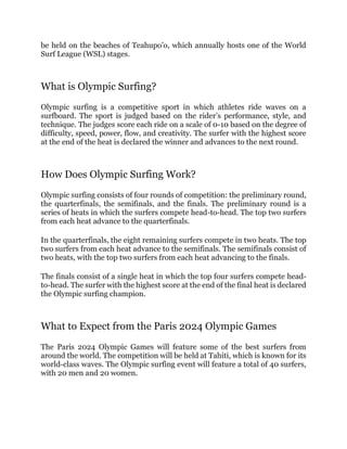 Surf's Up at Paris 2024 All You Need to Know About Olympic Surfing.pdf