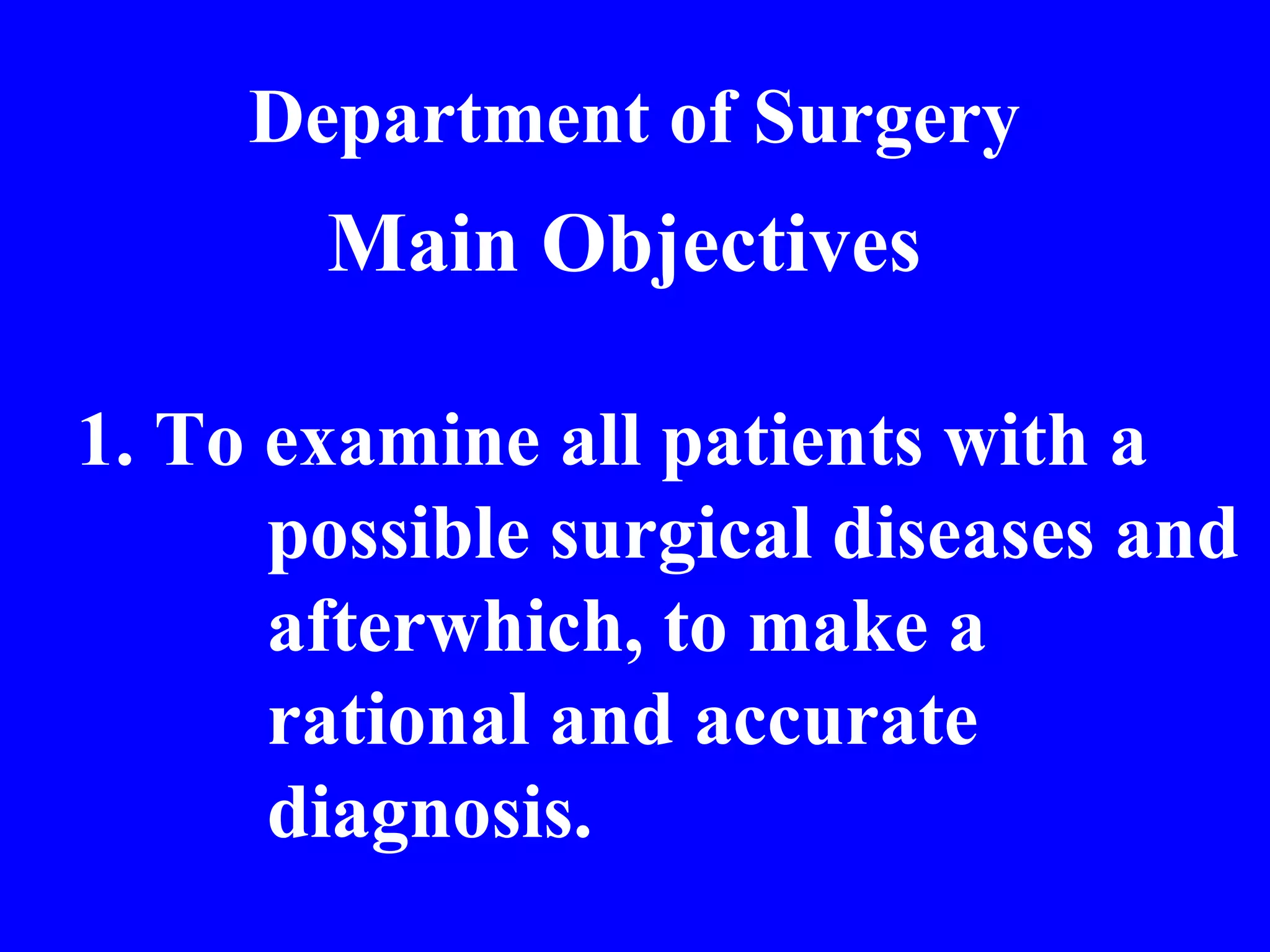 The Surgery Department | PPT