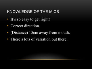 Surge advanced training (mics and speech) | PPTX