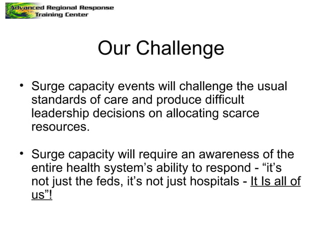 Surge Capacity Management | PPT