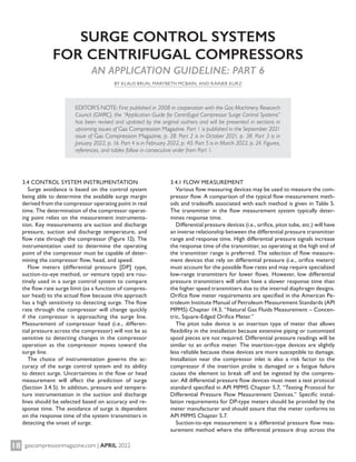 SURGE CONTROL SYSTEMS FOR CENTRIFUGAL COMPRESSORS AN APPLICATION ...