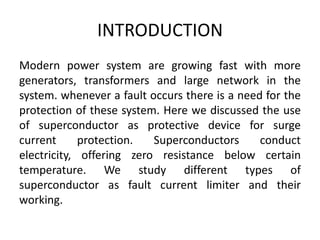 Surge current protection using superconductor ppt mahesh | PPT