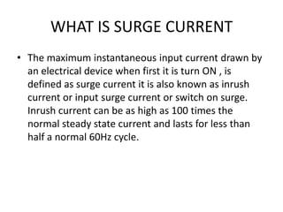 Surge current protection using superconductor ppt mahesh | PPT