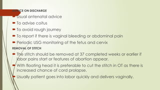 SURGERIES FOR CERVICAL INCOMPETENCE.pptx