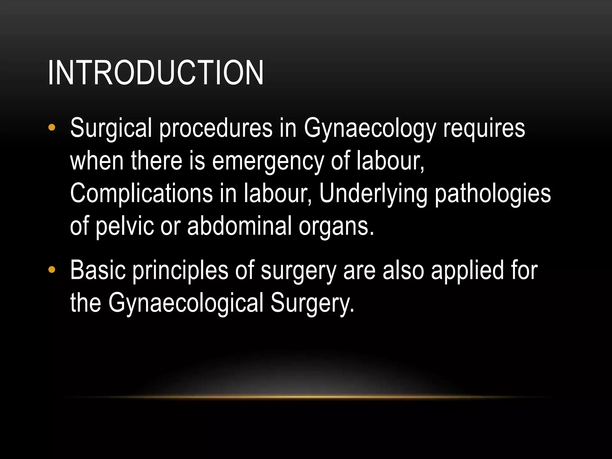 Surgeries in gynecology & physiotherapy | PPTX
